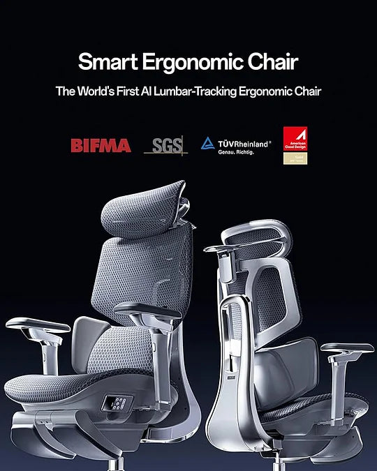 Smart Ergonomic Chair | Lumbar Tracking | 4D Adjustable Headrest | Ven ...